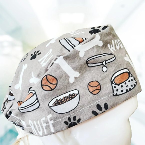 Stitchablez | Accessories | Bones Paws Scrub Cap Scrub Hat Or Scrub Cap ...